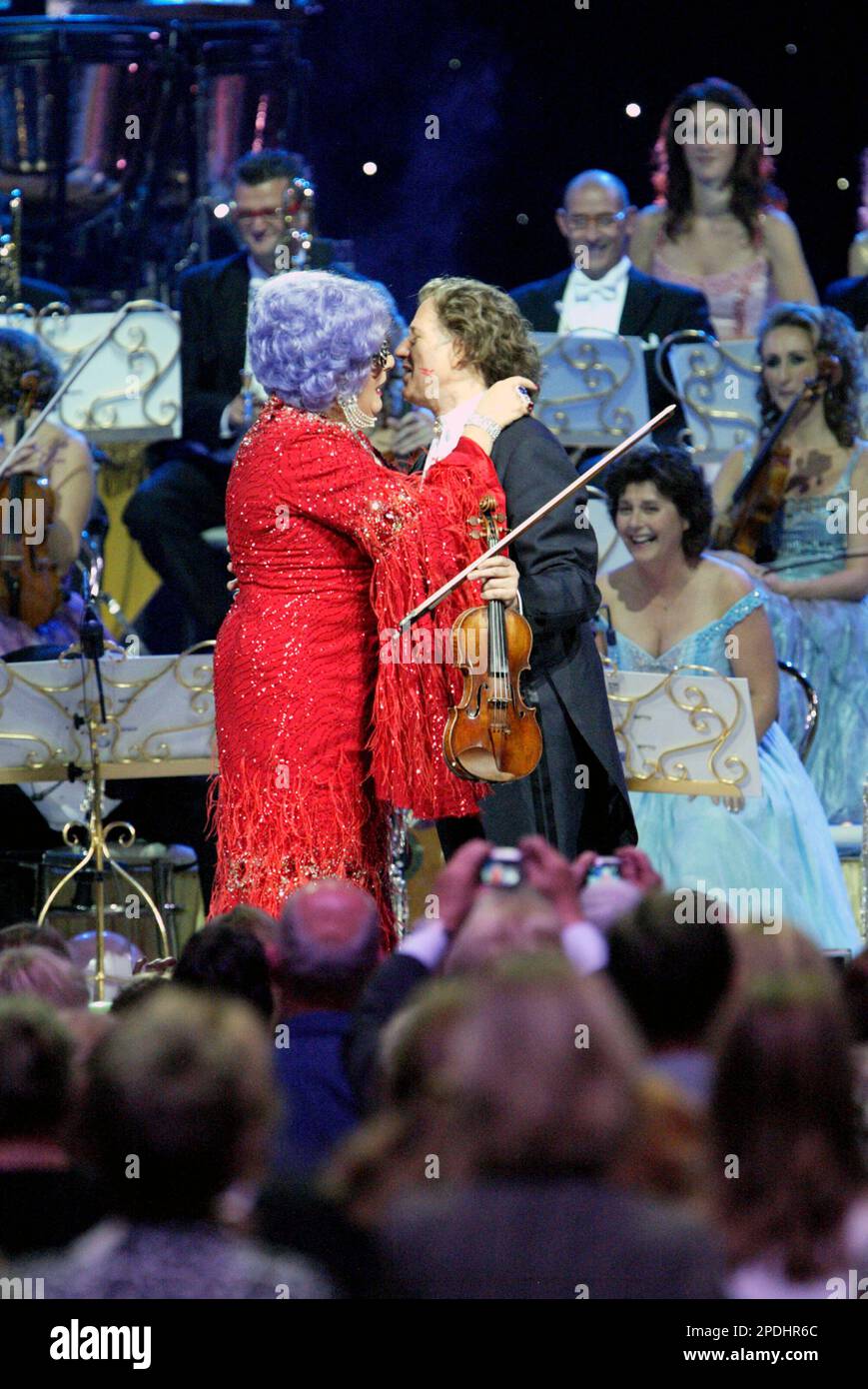 Dame Edna Everage Andre Rieu performing live in concert at Acer Arena ...