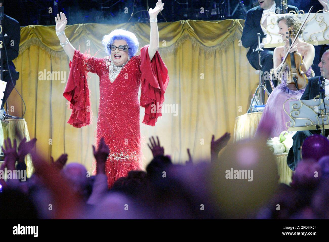 Dame Edna Everage Andre Rieu performing live in concert at Acer Arena ...