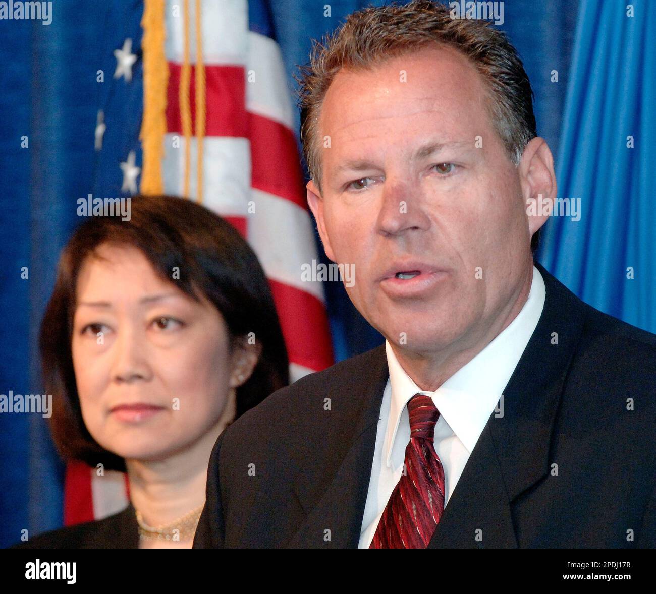 FBI Special Agent in Charge Daniel Dzwilewski, right, talks about the ...