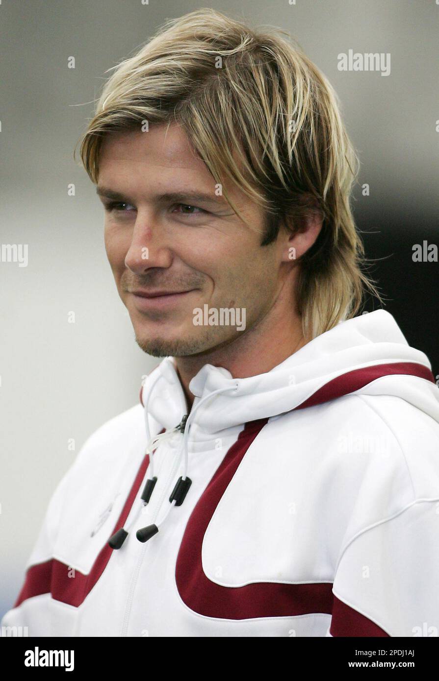 Real Madrid and England soccer player David Beckham at the launch of ...