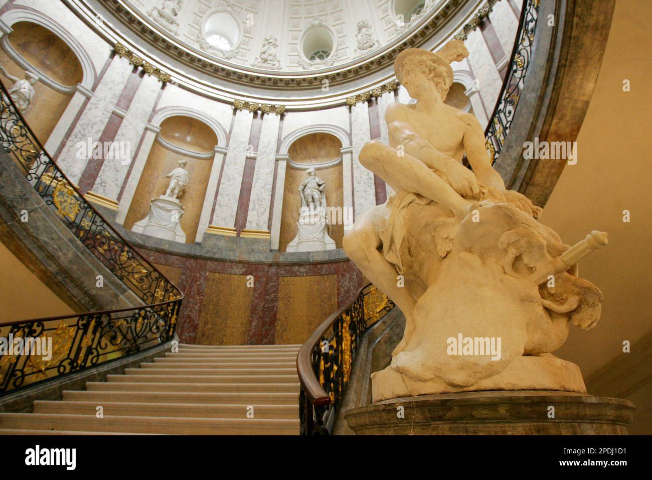 The photo shows part of the restored Bode Museum in Berlin, Monday, Nov ...