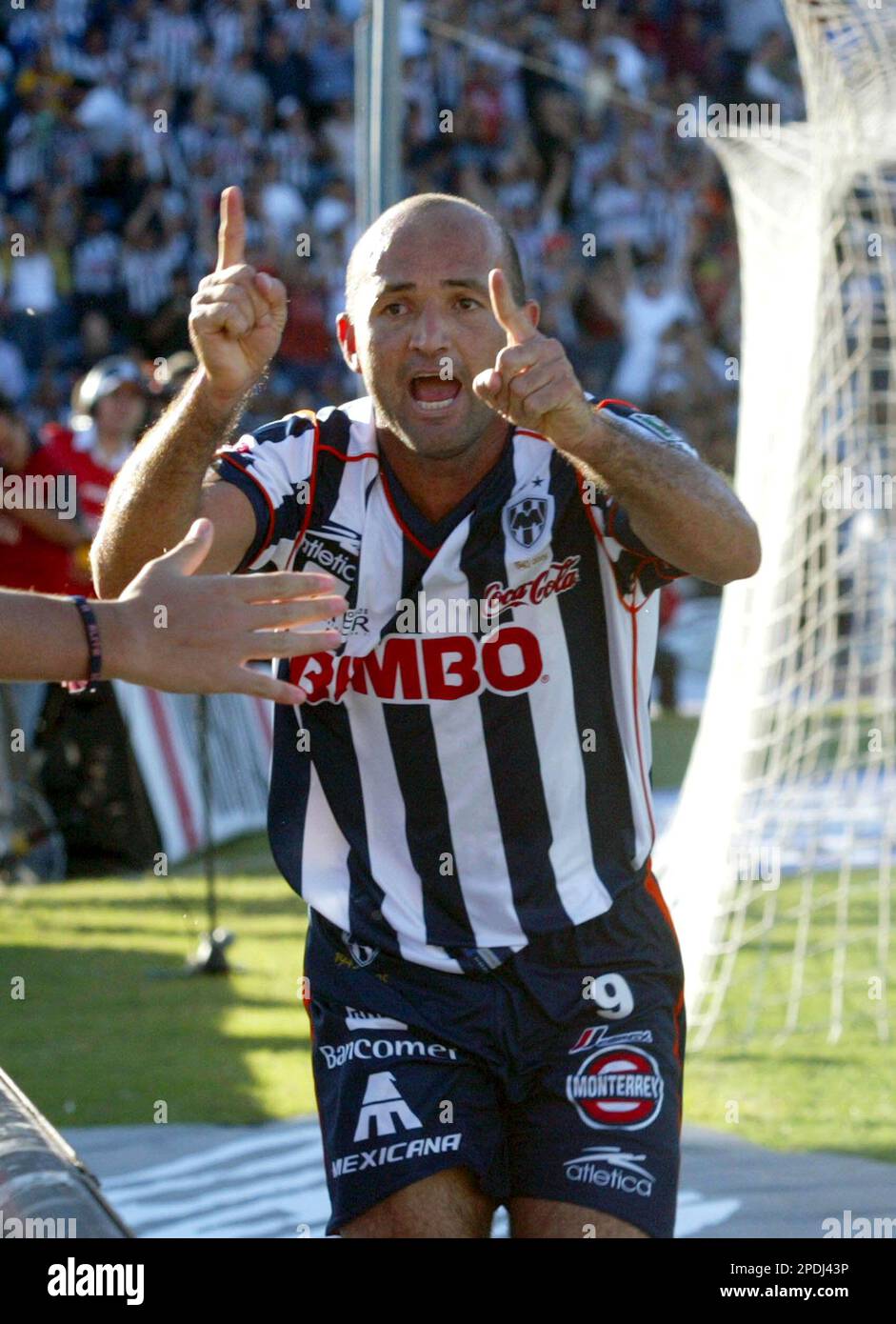 Brazil's Alex Fernandes of Monterrery, celebrates his goal against ...