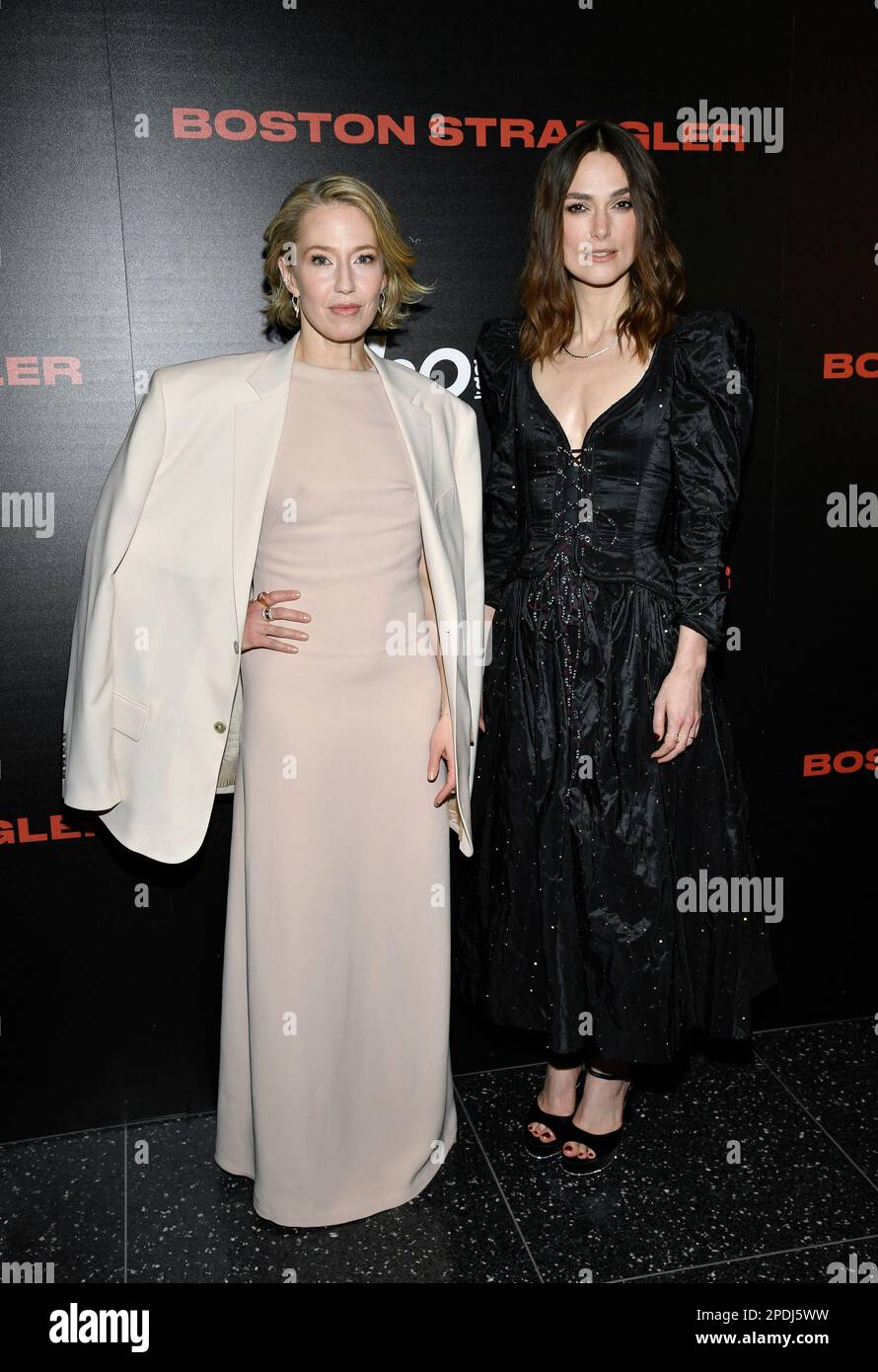 Carrie Coon, left, and Keira Knightley attend a special screening of ...