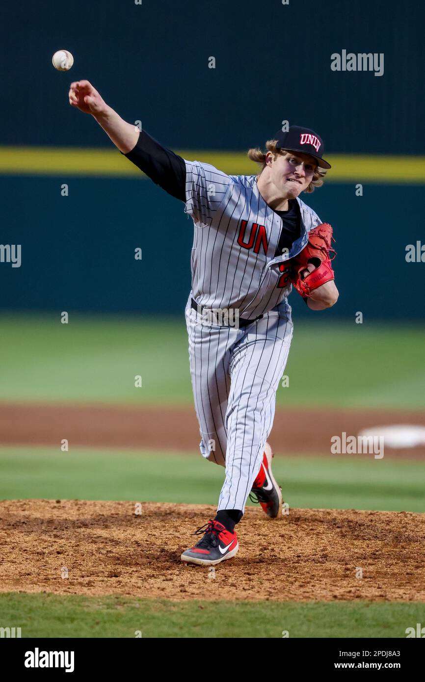 Action From The Mound. 14th Mar, 2023. HustlinÕ Rebels pitcher Sam ...