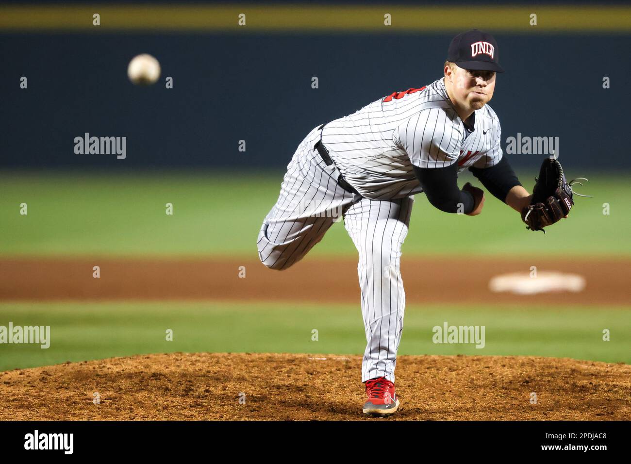 March 14, 2023: UNLV pitcher Zack Simon #24 works from the mound ...