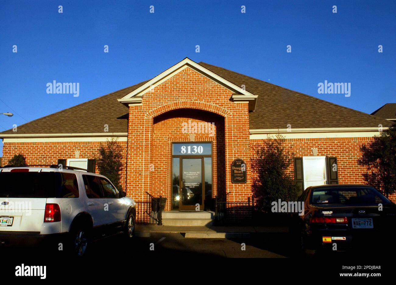 The law offices of Douglas Beaty, in Memphis, Tenn., are photographed ...