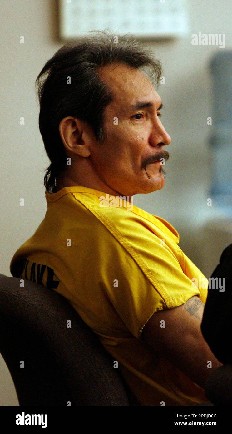 Floyd Maestas sits at defense table in Judge Sheila McLeve's court ...