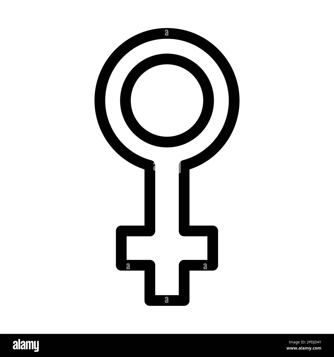 Female symbol Vector Thick Line Icon For Personal And Commercial Use ...