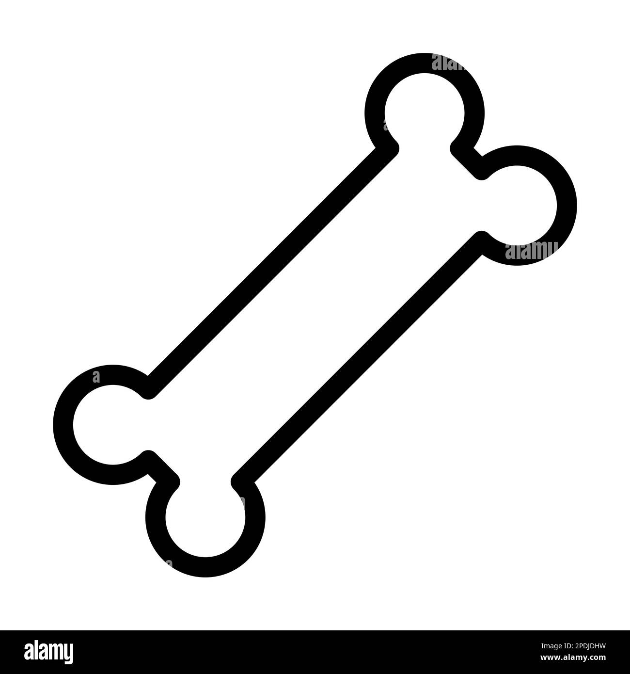 Bone Vector Thick Line Icon For Personal And Commercial Use Stock Photo ...