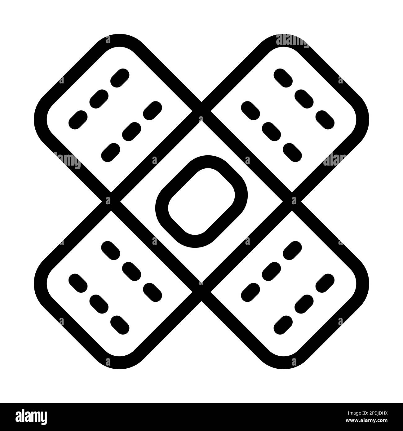 Band-Aid Vector Thick Line Icon For Personal And Commercial Use Stock ...