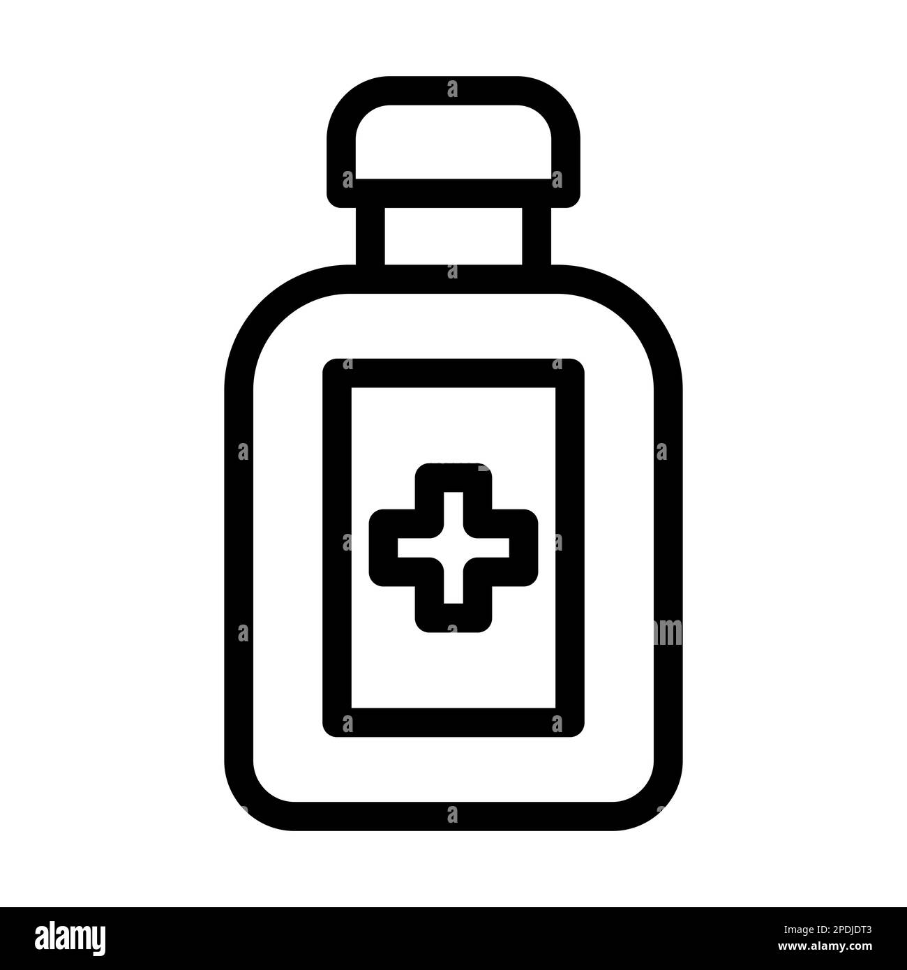 Medicine Bottle Vector Thick Line Icon For Personal And Commercial Use Stock Photo - Alamy