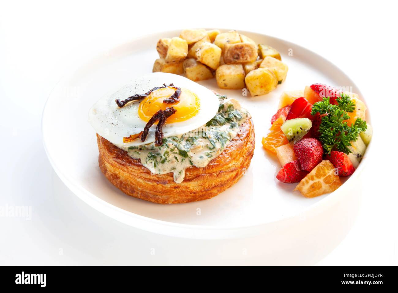 Florentine - creamy mix of chicken and spinach served in a danish ...