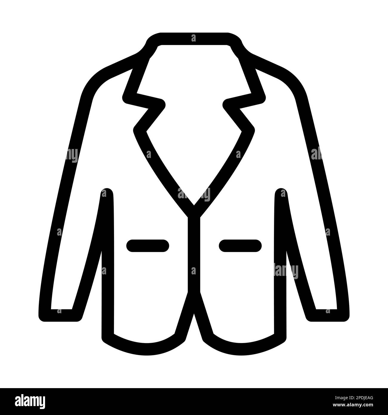 Coat Vector Thick Line Icon For Personal And Commercial Use Stock Photo ...