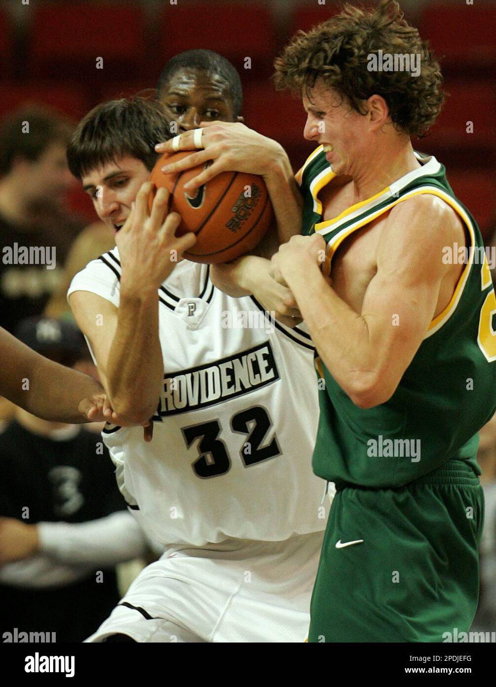 Providences Randall Hanke (32) and Vermont's Martin Klimes, of theCzech ...