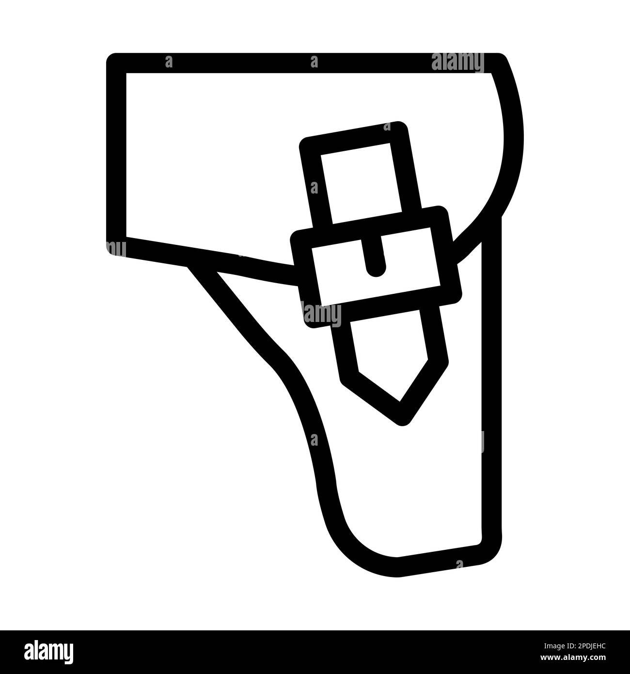 Pistol Holster Vector Thick Line Icon For Personal And Commercial Use ...