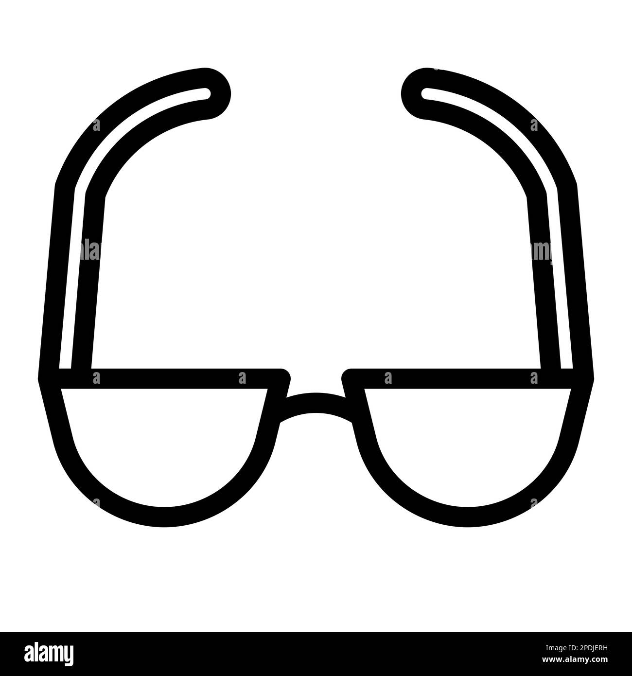 Reading Glasses Vector Thick Line Icon For Personal And Commercial Use ...