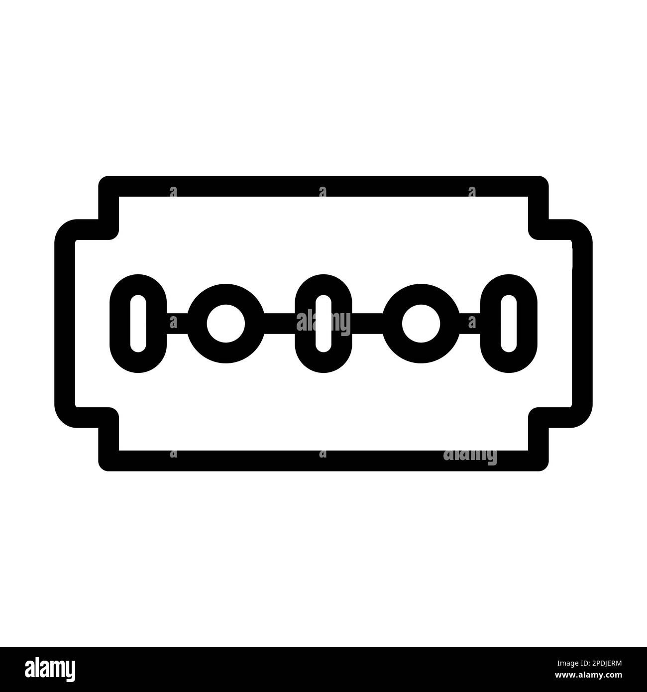 Shaving Blade Vector Thick Line Icon For Personal And Commercial Use ...