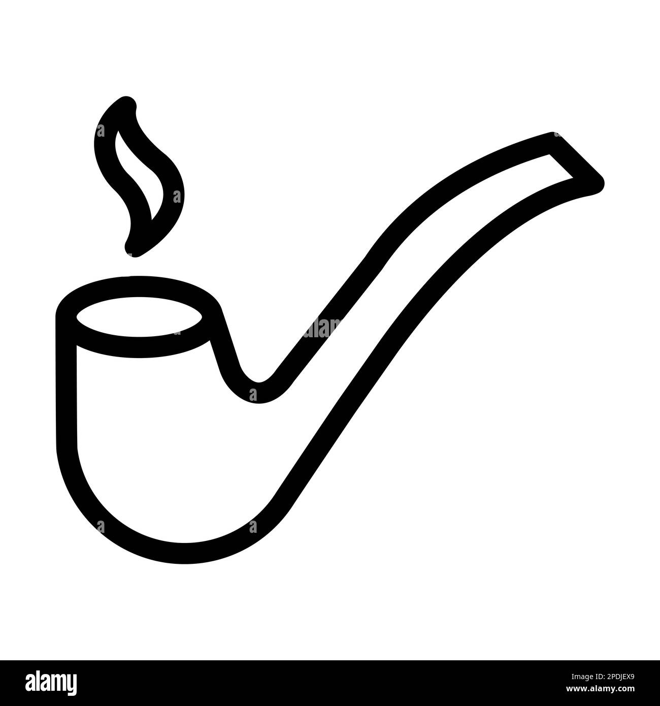 Smoking Pipe Vector Thick Line Icon For Personal And Commercial Use Stock Photo - Alamy