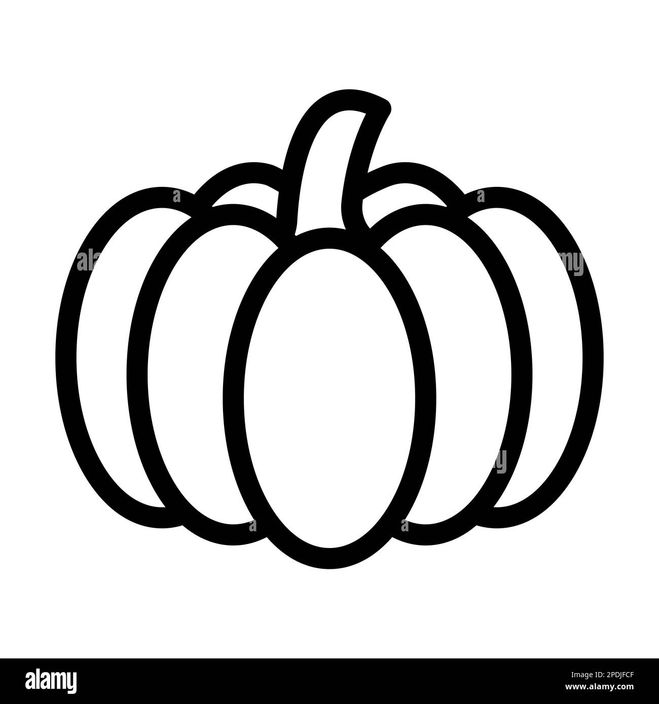 Pumpkin Vector Thick Line Icon For Personal And Commercial Use Stock ...
