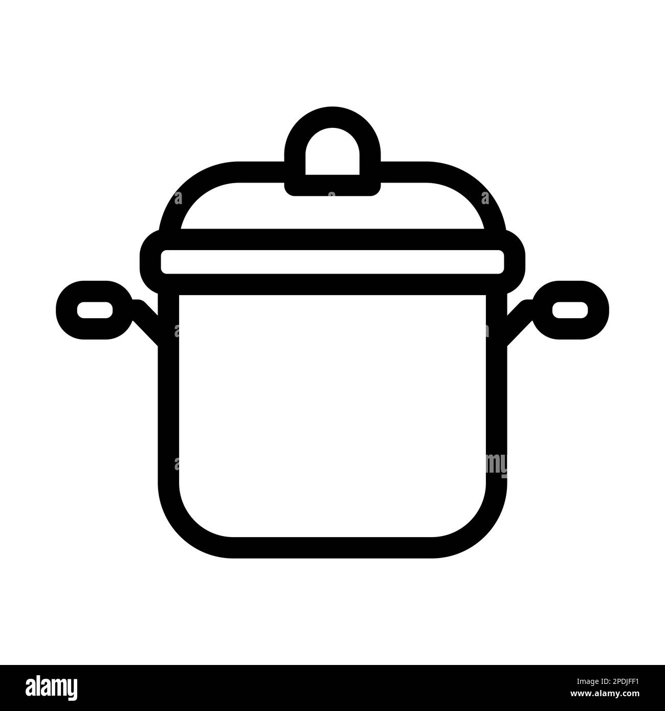 Cooking Pot Vector Thick Line Icon For Personal And Commercial Use ...