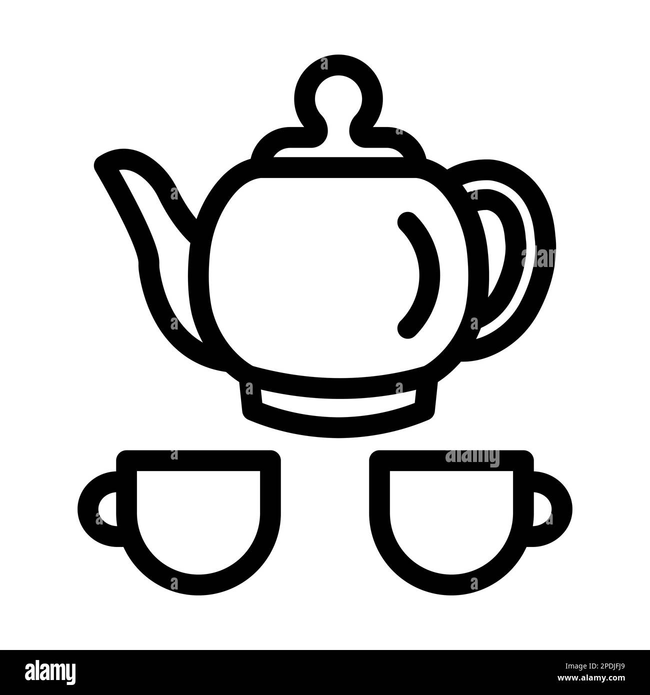 Crockery Vector Thick Line Icon For Personal And Commercial Use Stock ...