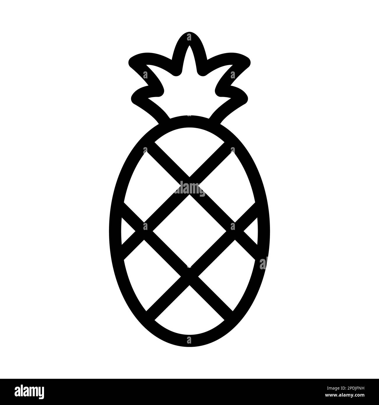Pineapple Vector Thick Line Icon For Personal And Commercial Use Stock ...