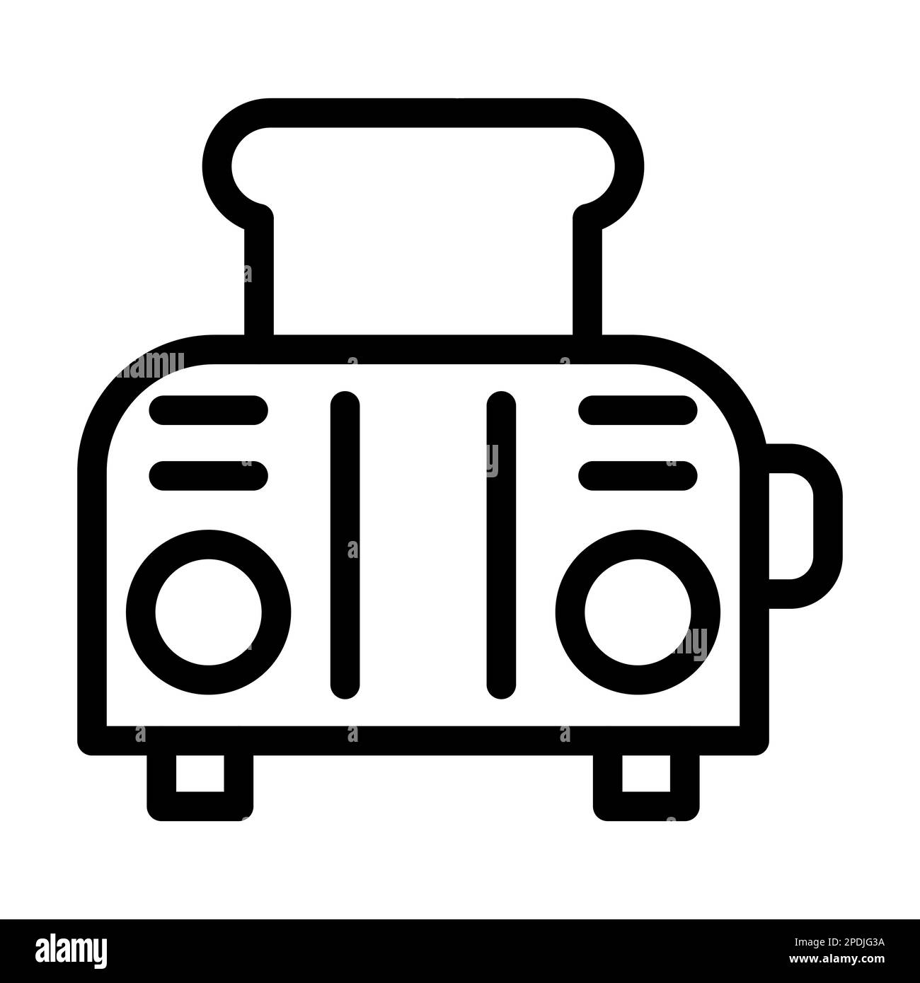 Toaster Vector Thick Line Icon For Personal And Commercial Use Stock ...