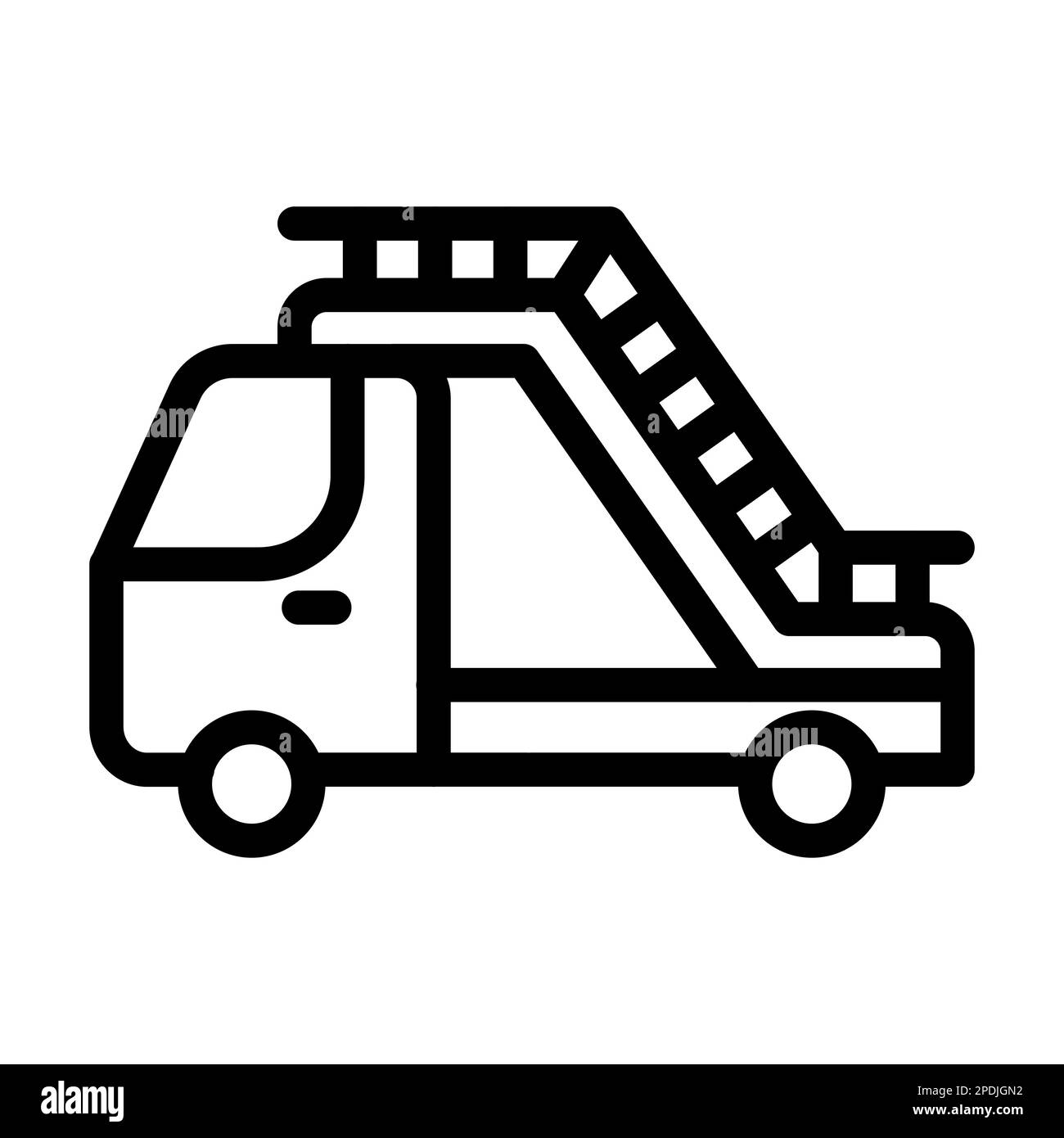 Ladder Truck Vector Thick Line Icon For Personal And Commercial Use Stock Photo - Alamy