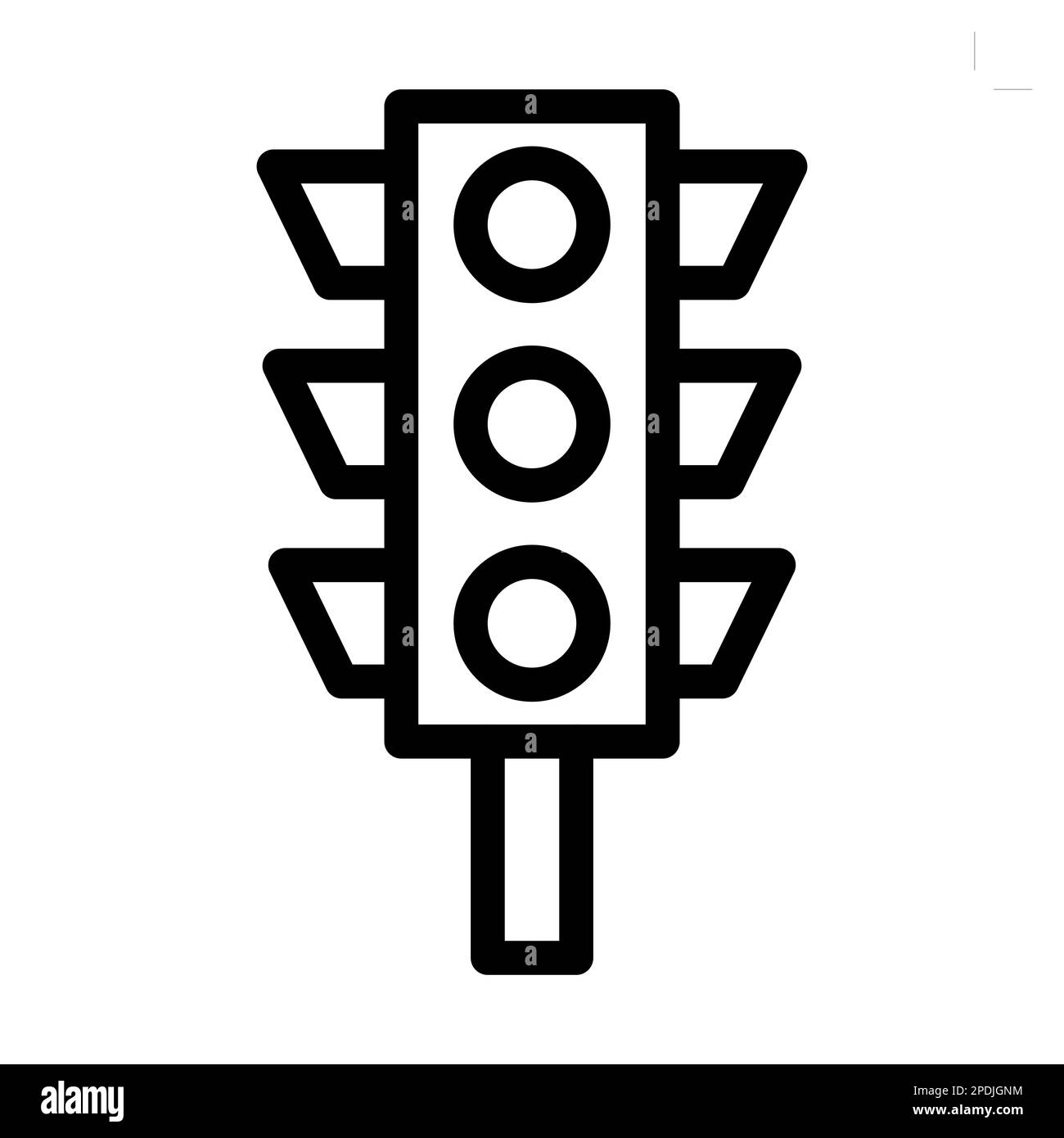Traffic Control Vector Thick Line Icon For Personal And Commercial Use Stock Photo - Alamy