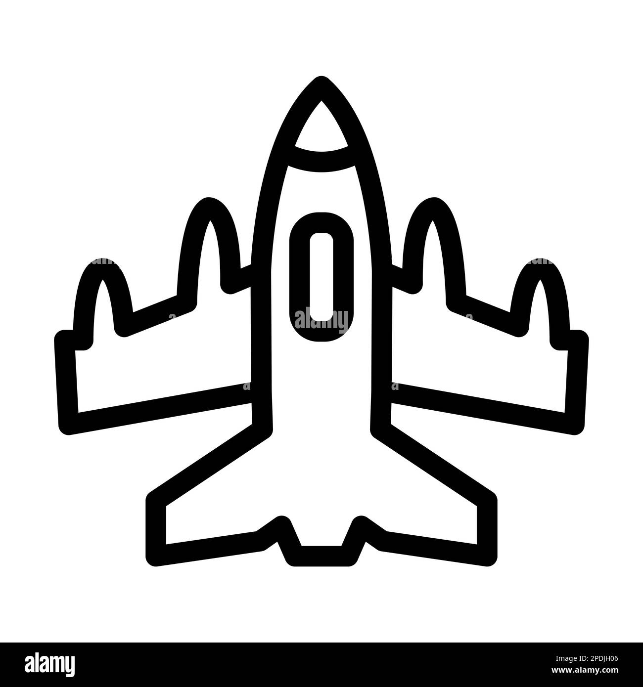 Jet Vector Thick Line Icon For Personal And Commercial Use Stock Photo ...