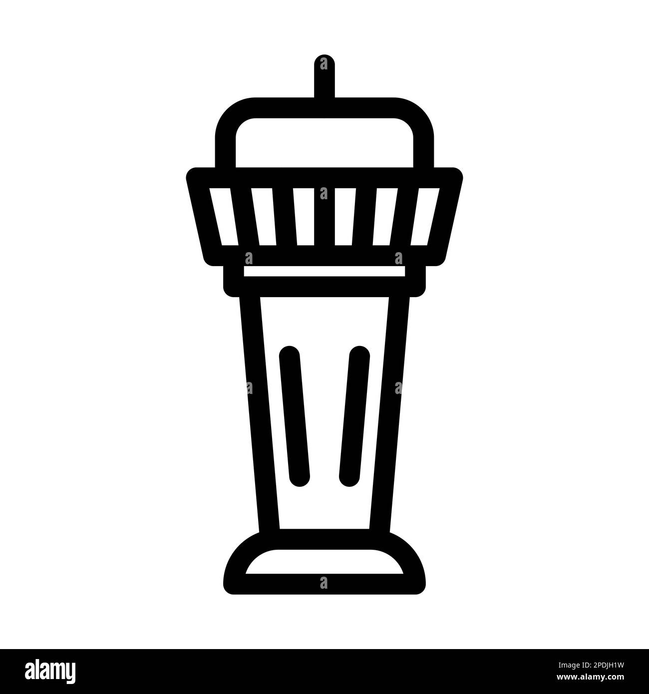 Control Tower Vector Thick Line Icon For Personal And Commercial Use ...