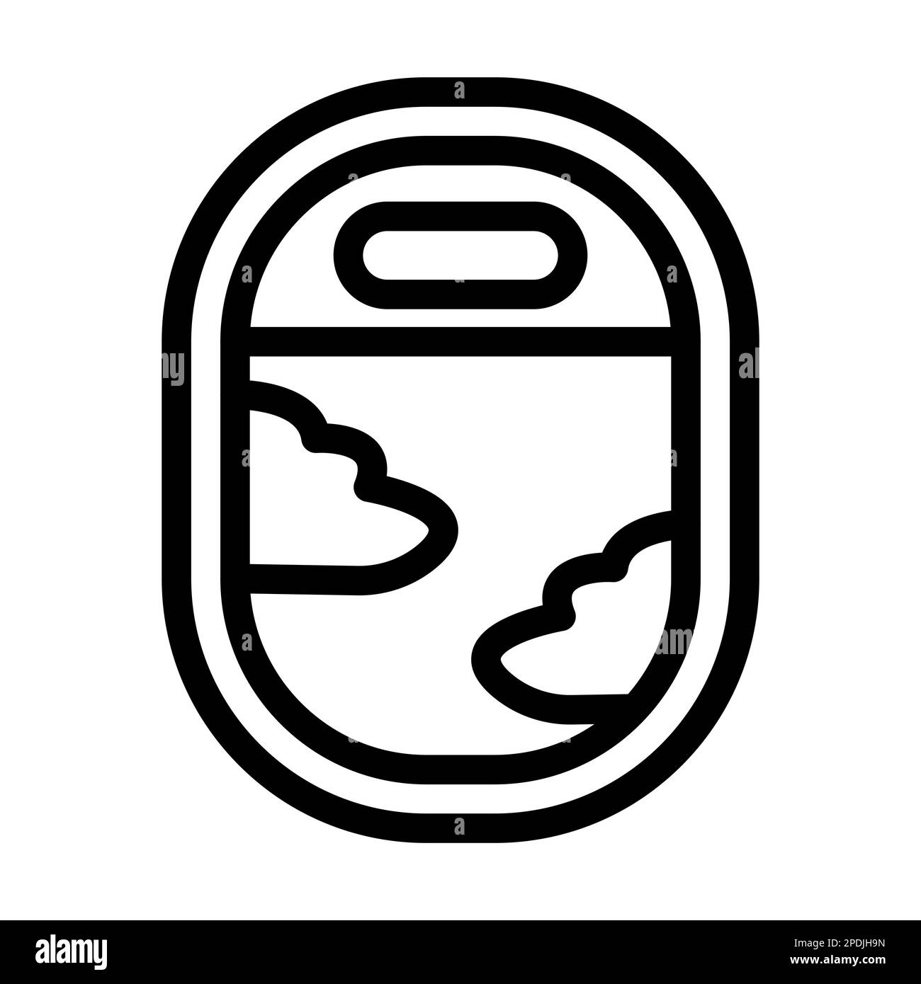 Airplane Window Vector Thick Line Icon For Personal And Commercial Use ...