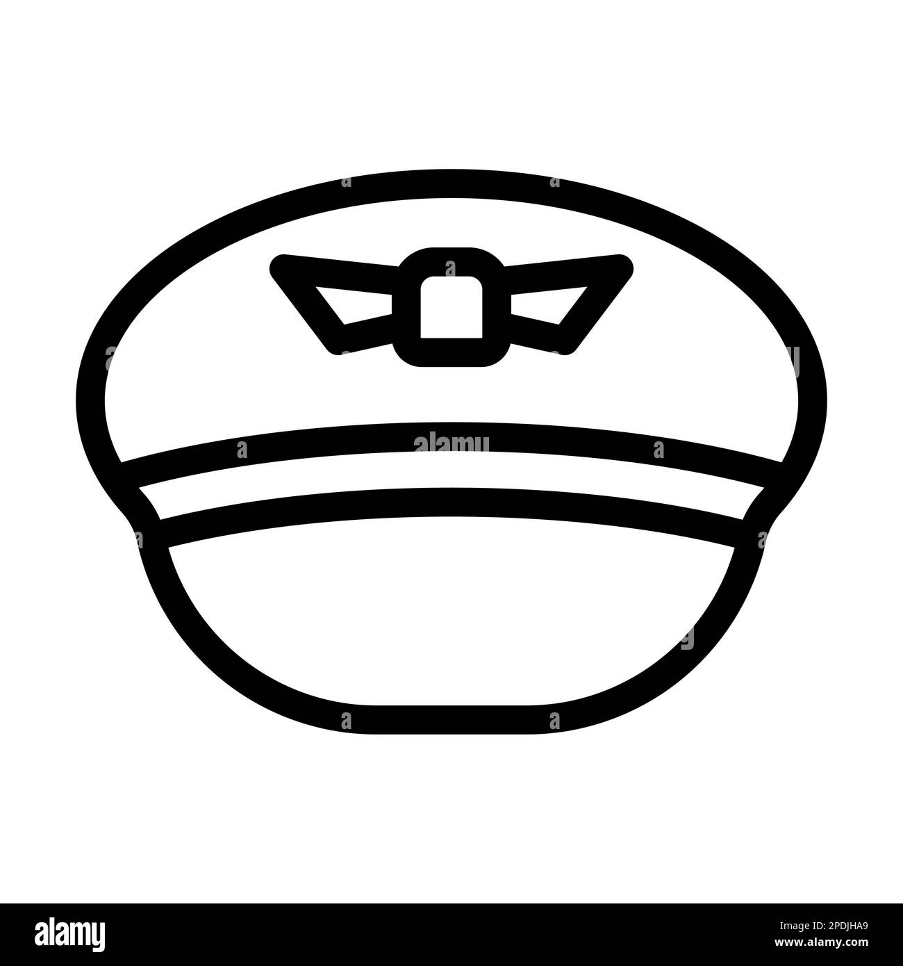 Pilot Hat Vector Thick Line Icon For Personal And Commercial Use Stock Photo - Alamy