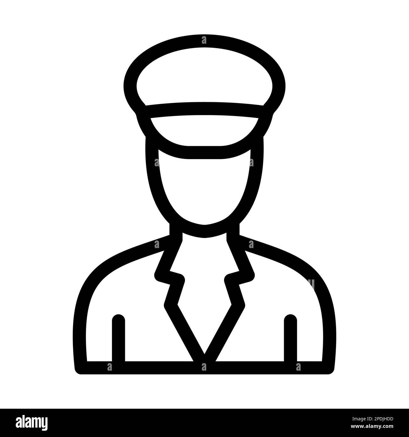 Pilot Vector Thick Line Icon For Personal And Commercial Use Stock Photo - Alamy