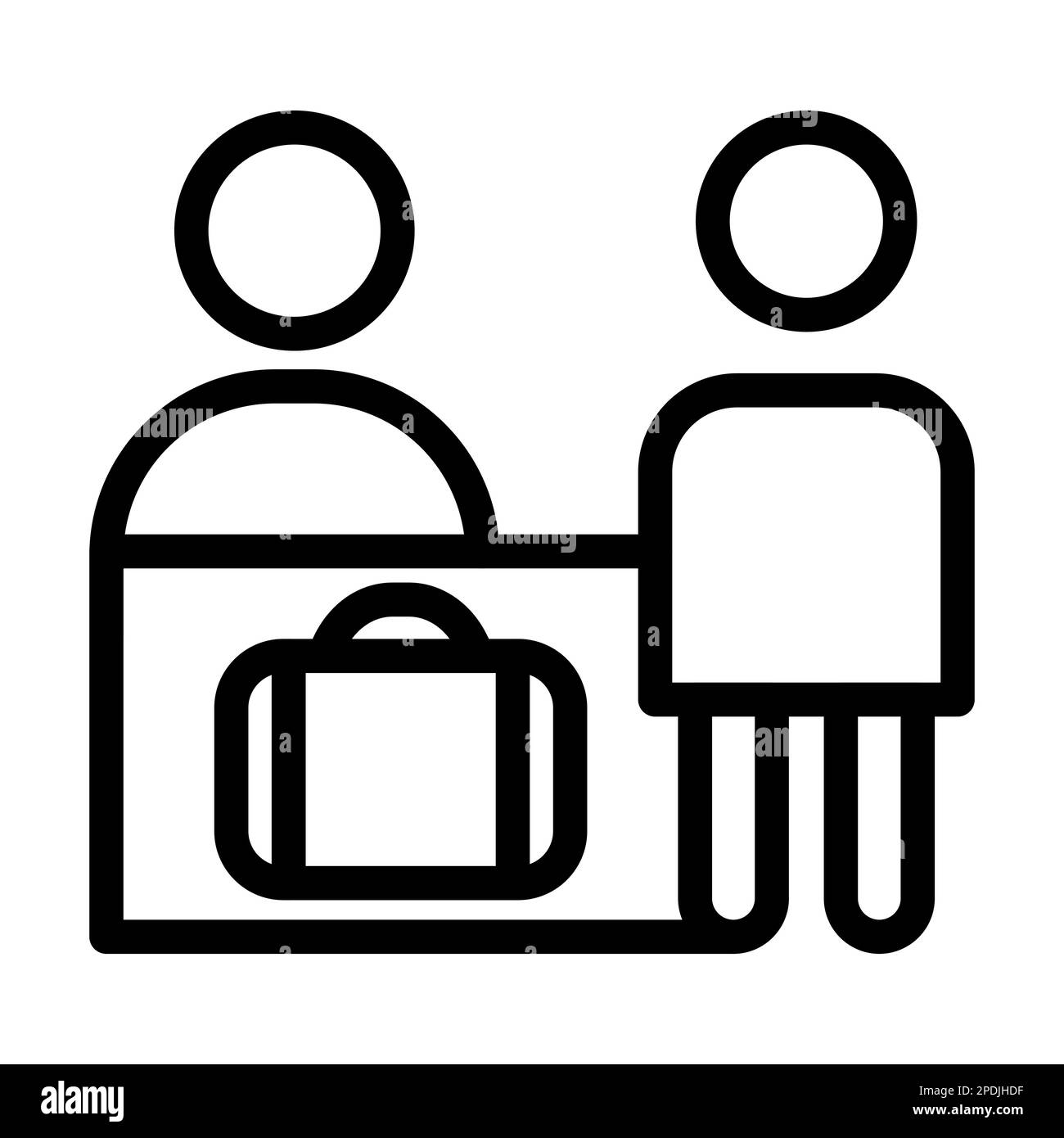 Check In Vector Thick Line Icon For Personal And Commercial Use Stock Photo - Alamy