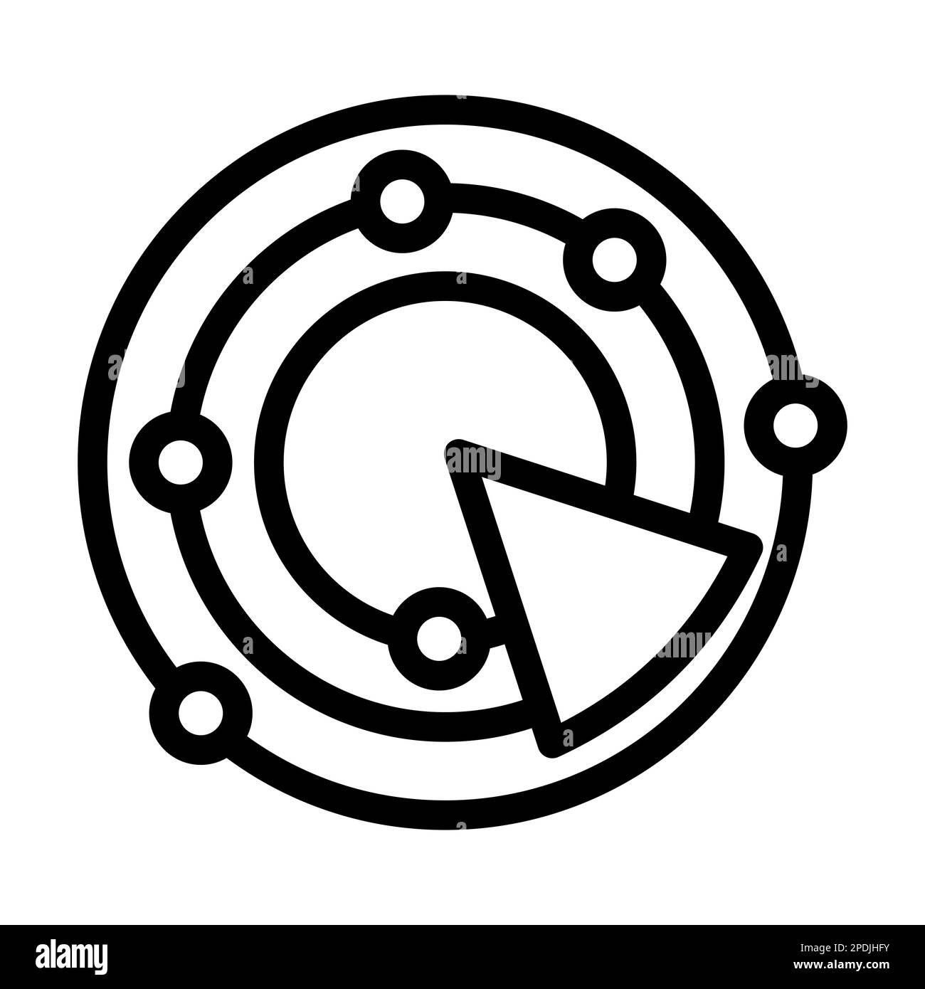 Radar Vector Thick Line Icon For Personal And Commercial Use Stock Photo - Alamy