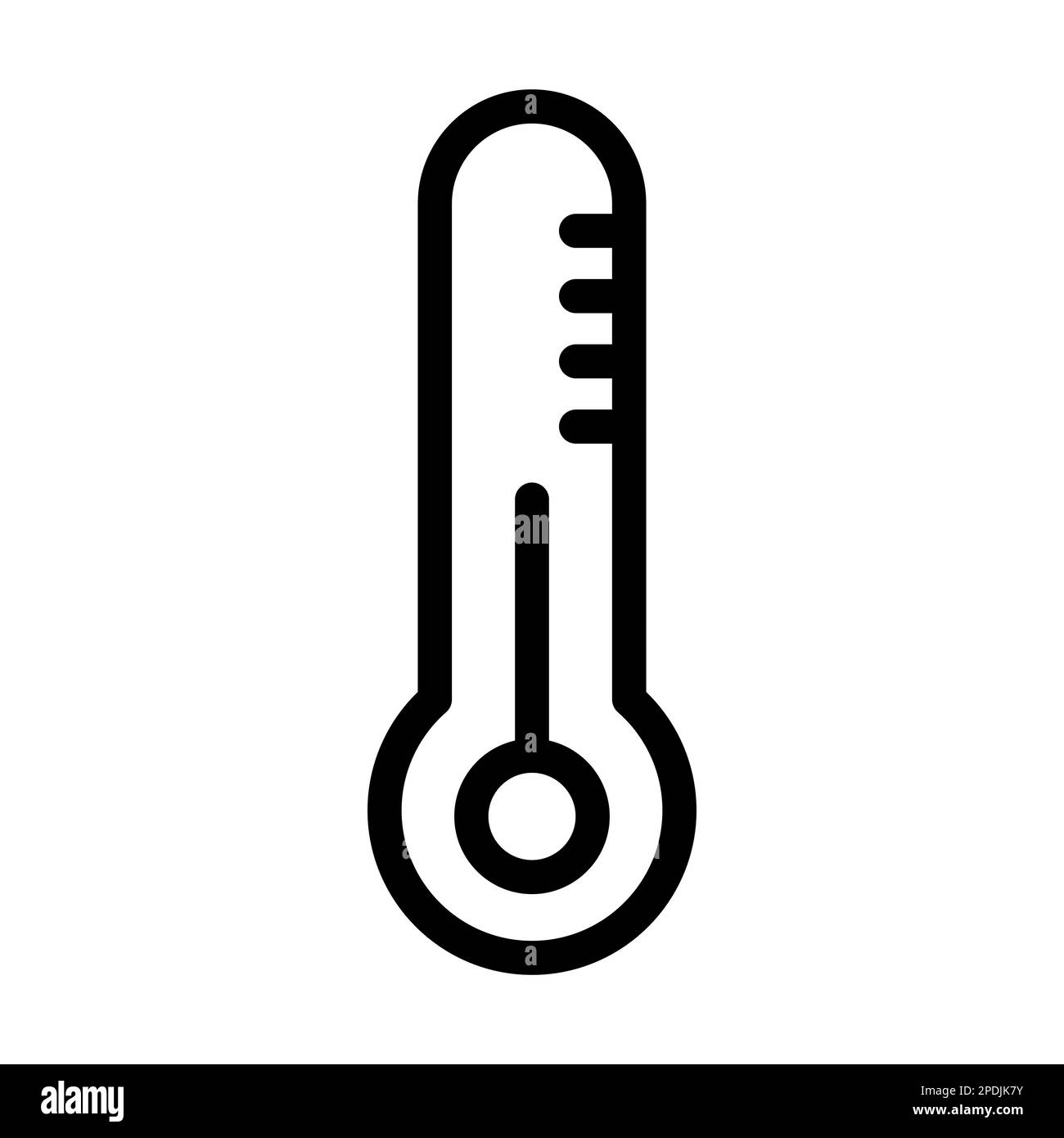 Thermometer Vector Thick Line Icon For Personal And Commercial Use ...