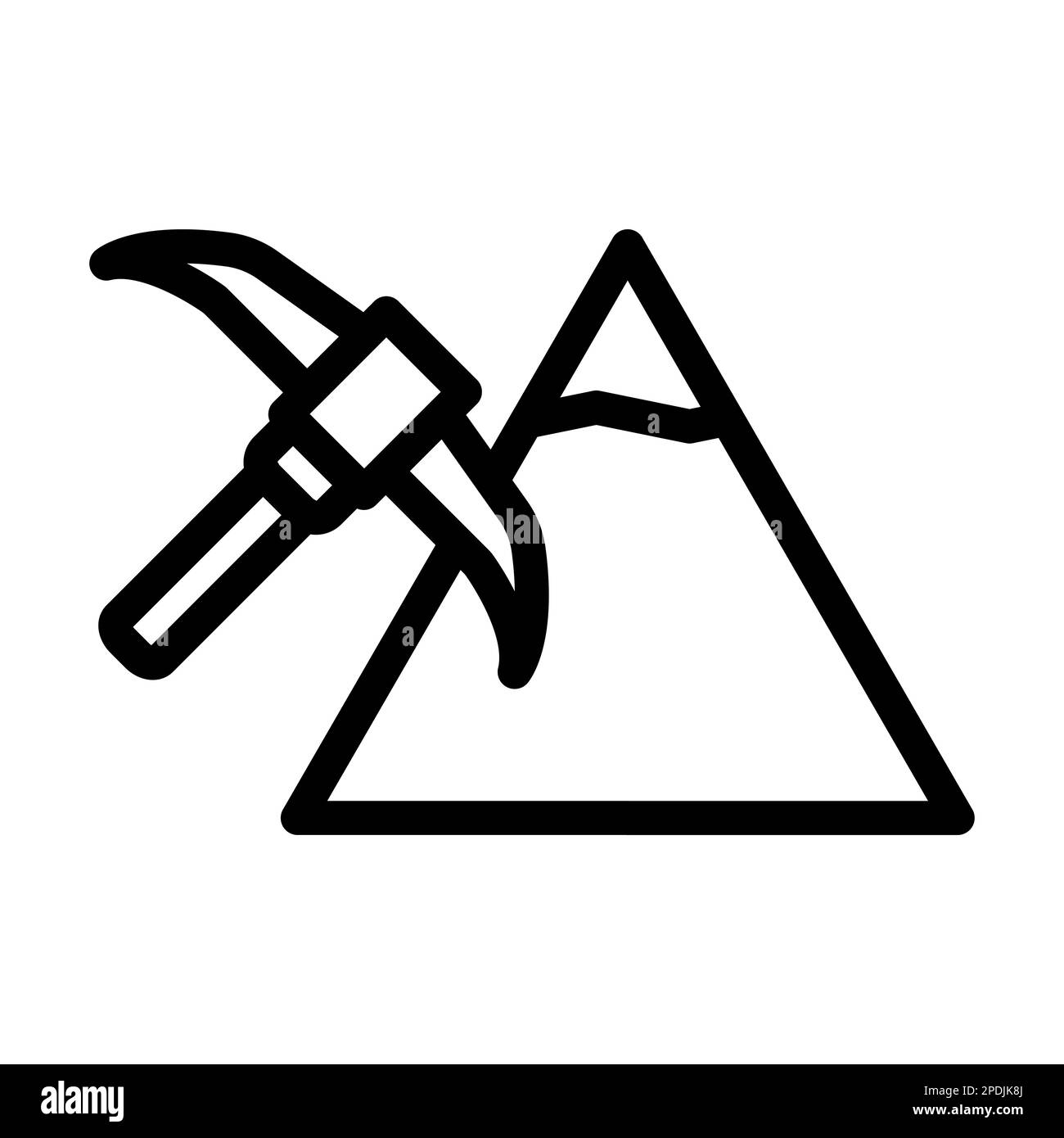 Minning Vector Thick Line Icon For Personal And Commercial Use Stock ...
