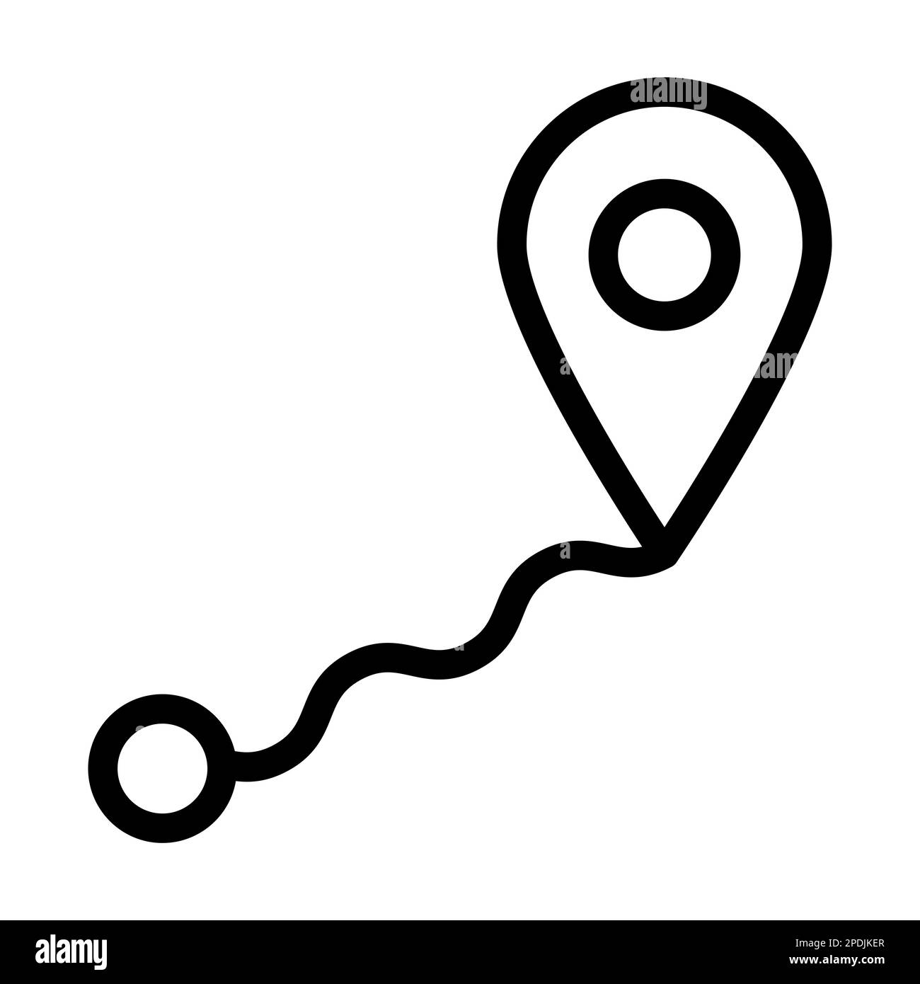Route Vector Thick Line Icon For Personal And Commercial Use Stock Photo - Alamy