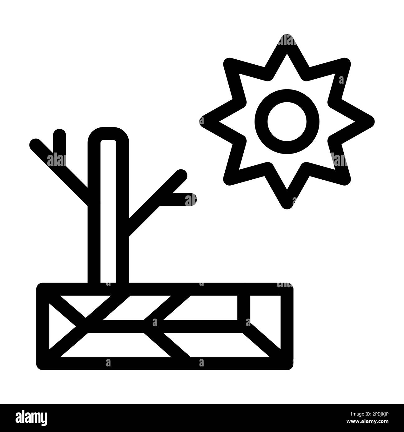 Drought Vector Thick Line Icon For Personal And Commercial Use Stock ...