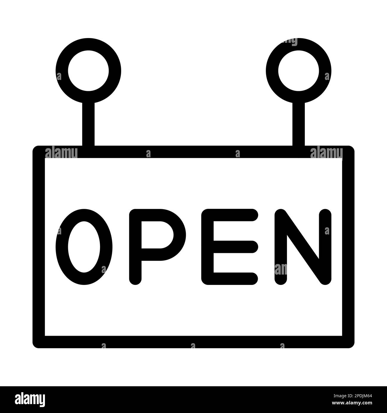 Open Vector Thick Line Icon For Personal And Commercial Use Stock Photo - Alamy