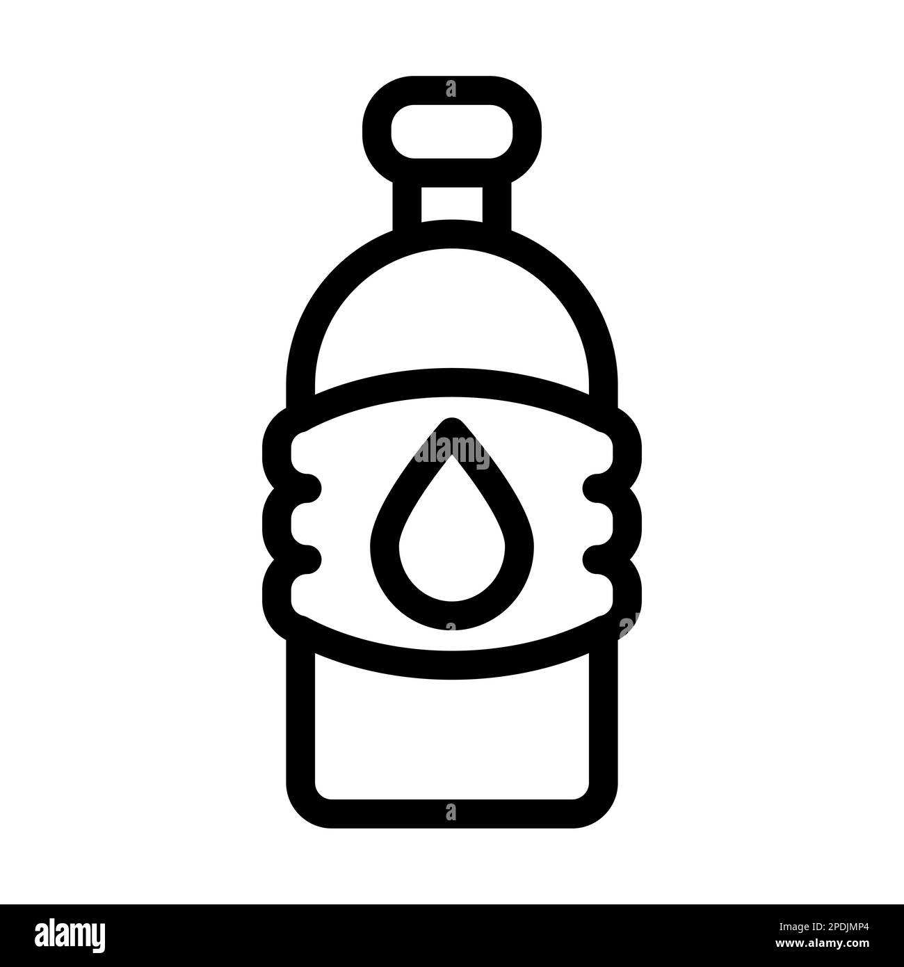 Water Bottle Vector Thick Line Icon For Personal And Commercial Use ...