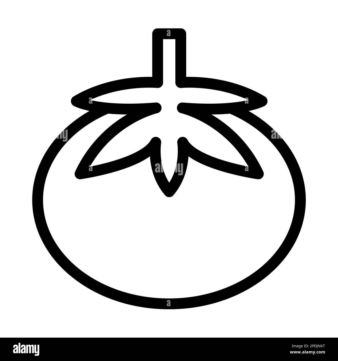 Tomato Vector Thick Line Icon For Personal And Commercial Use Stock ...