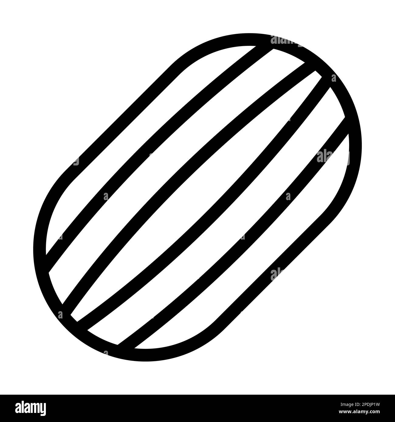 Ash Gourd Vector Thick Line Icon For Personal And Commercial Use Stock ...