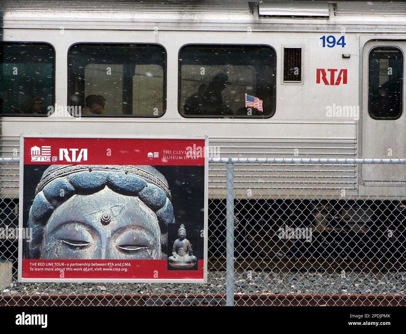 A poster for the Cleveland Museum of Art hangs at the Triskett Road ...