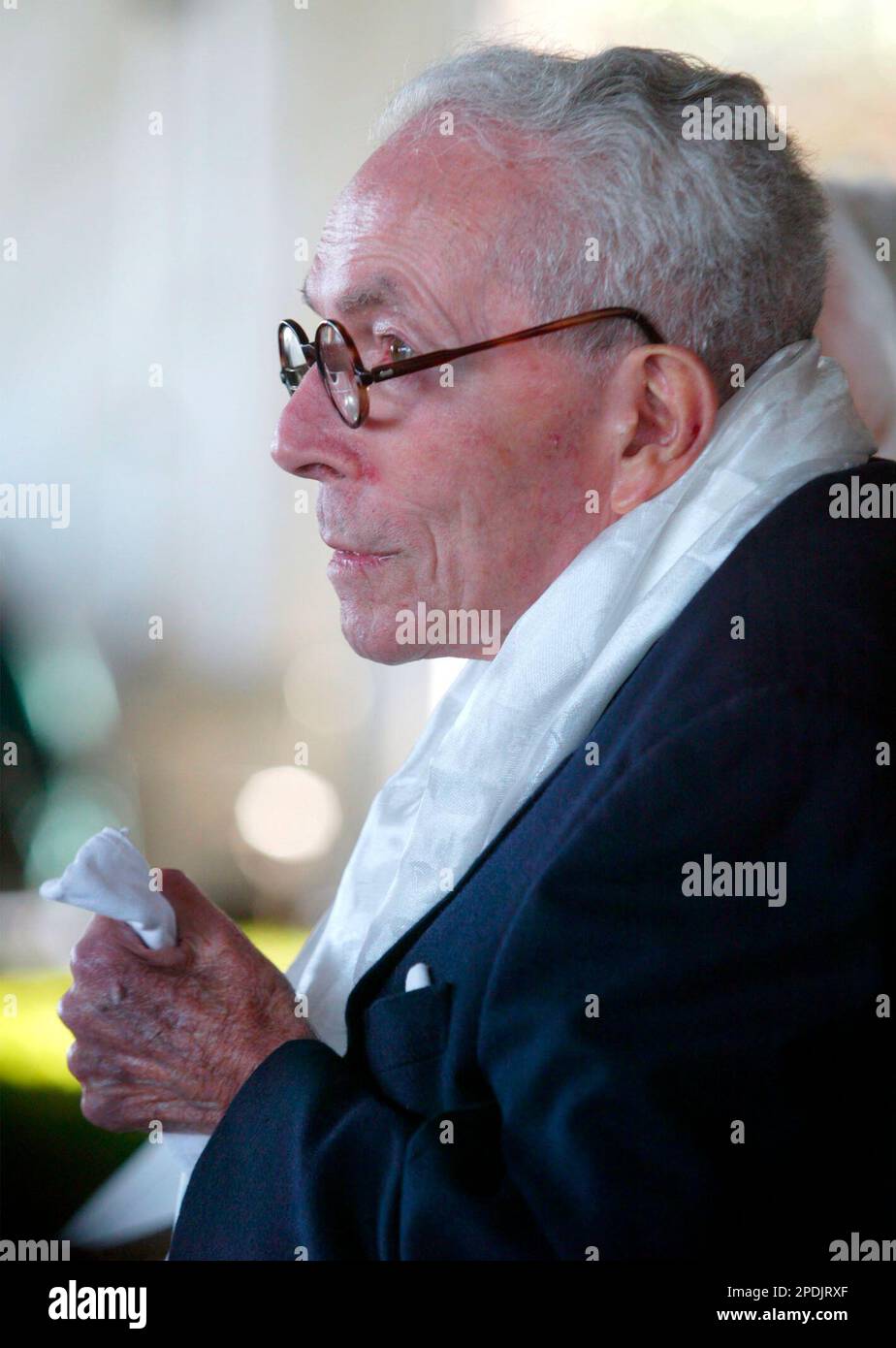 Former U.S. Senator Claiborne Pell attends a speech by The Dalai Lama ...