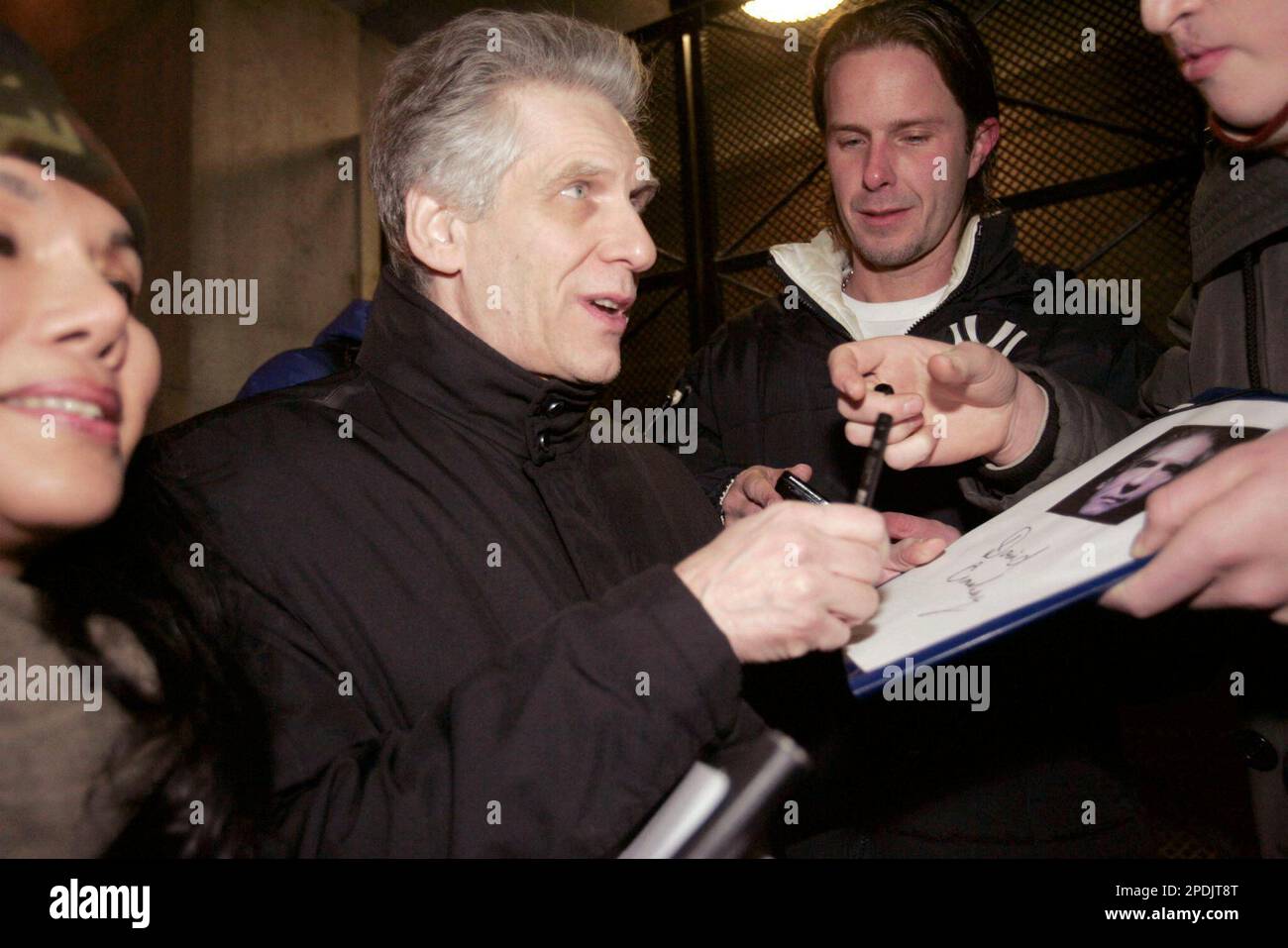 Canadian director David Cronenberg signs autographs after inaugurating ...