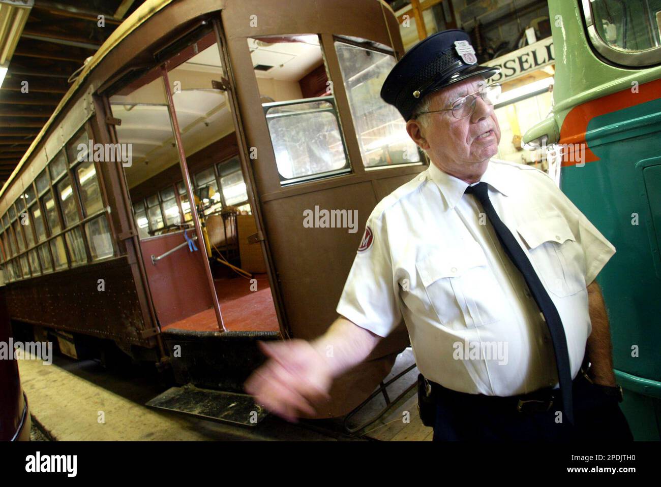 ** ADVANCE FOR SUNDAY, NOV. 20 ** Trolley Conductor William Blackburn ...
