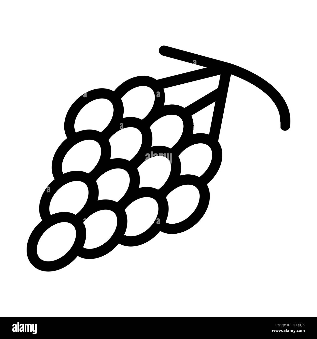 Grapes Vector Thick Line Icon For Personal And Commercial Use Stock ...