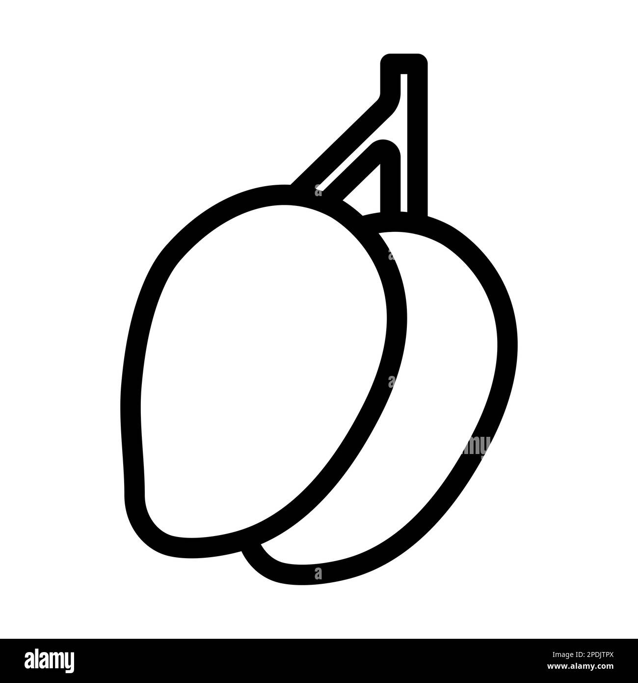Mango Vector Thick Line Icon For Personal And Commercial Use Stock ...